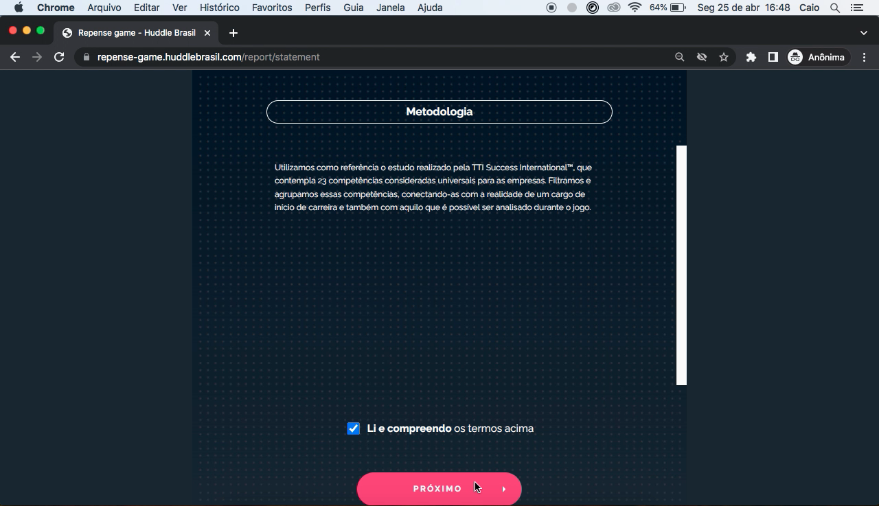 Finalização de Processo pela Gupy – Huddle