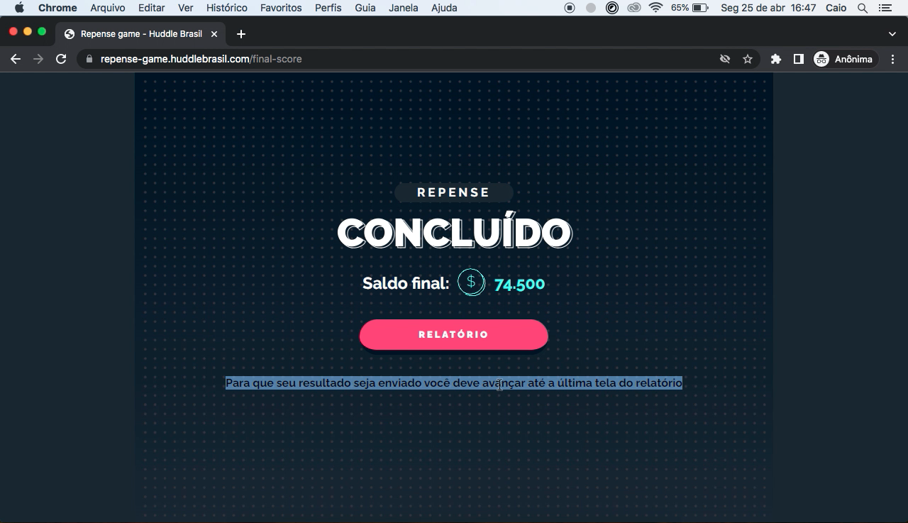 Finalização de Processo pela Gupy – Huddle